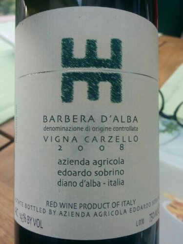 2014 Edoardo Sobrino Vigna Carzello Barbera d'Alba | Vivino US