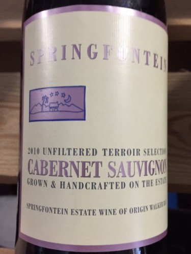 2010 Springfontein Wine Estate Terroir Selection Cabernet Sauvignon ...