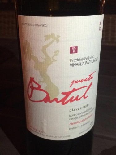 Vinarija Bartulovic Vinogorje Pelješac Puncti Bartul Plavac Mali ...