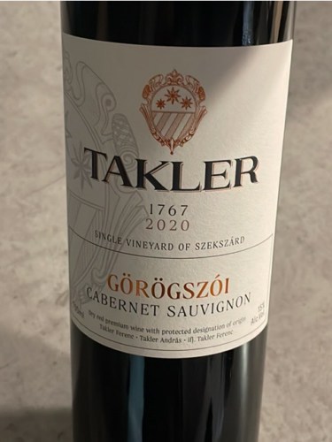 Takler Görögszói Cabernet Sauvignon | Vivino US