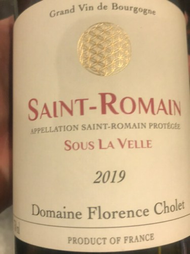 Domaine Florence Cholet Saint-Romain Sous la Velle | Vivino France