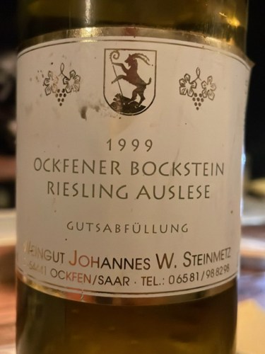 Weingut Johannes W. Steinmetz Ockfener Bockstein Riesling Auslese ...