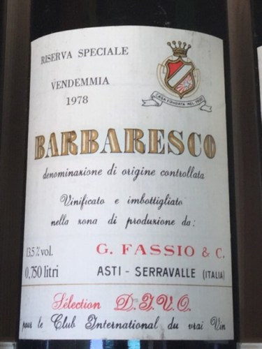 G Fassio Riserva Speciale Barbaresco | Vivino US