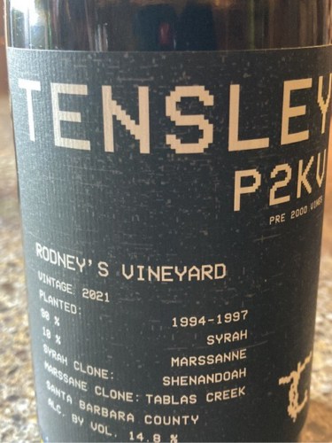 Tensley P2KV Rodney's Vineyard | Vivino US
