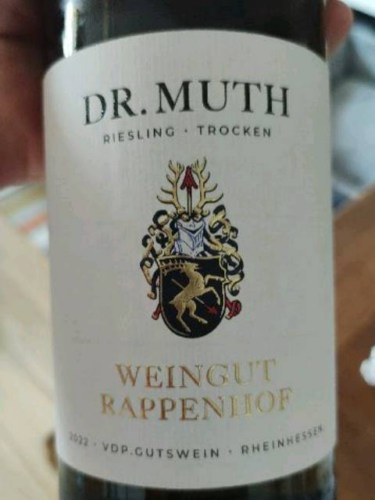 Rappenhof DR. Muth Riesling Trocken | Vivino Deutsch