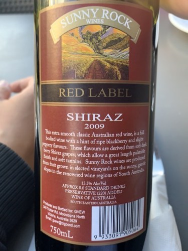Sunny Rock Red Label Shiraz | Vivino Australia
