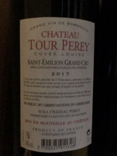 Château Perey Château Tour Perey Cuvée Louise Saint-Émilion Grand Cru ...