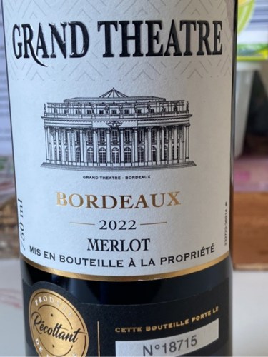 Grand Theatre Bordeaux Merlot | Vivino English