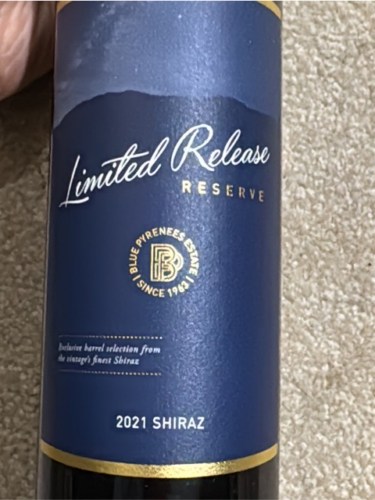 Blue Pyrenees Estate Limited Release Shiraz | Vivino US