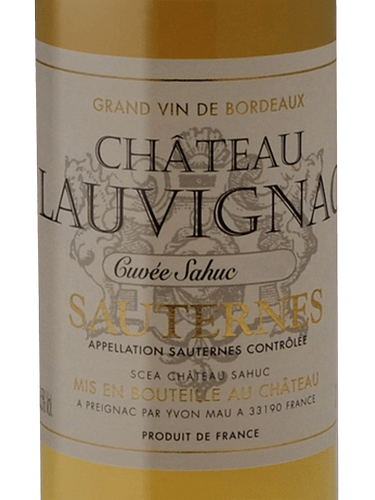 Château Lauvignac Cuvée Sahuc Sauternes | Vivino US