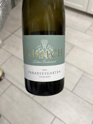 Julius Ferdinand Kimich Paradiesgarten Trocken | Vivino US