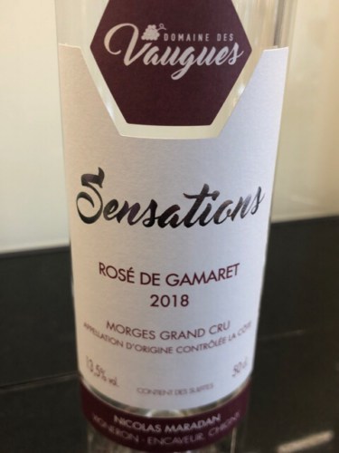 Domaine des Vaugues Sensations Rosé de Gamaret Morges Grand Cru ...
