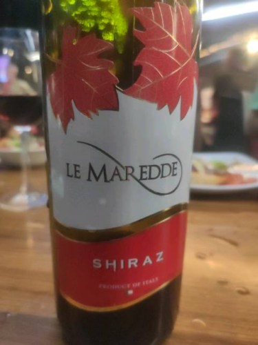 Le Maredde Shiraz | Vivino US