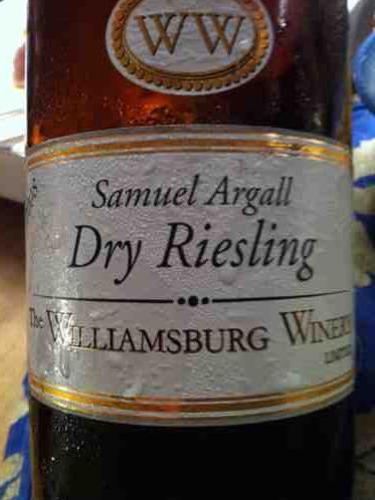 The Williamsburg Winery Samuel Argall Dry Riesling | Vivino US