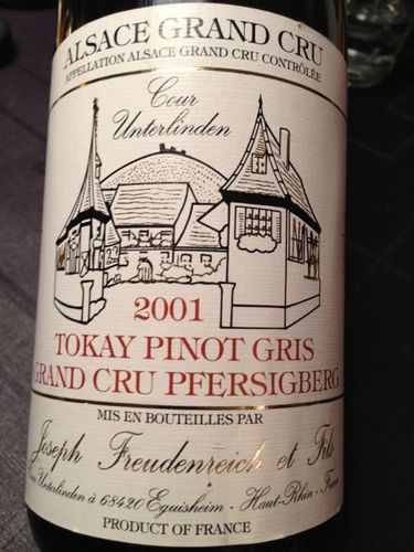 Joseph Freudenreich Tokay Pinot Gris Alsace Grand Cru 'Pfersigberg ...