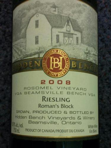Hidden Bench Roman’s Block Riesling | Vivino US