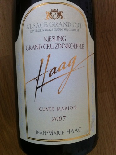 Domaine Jean-Marie Haag Cuvée Marion Riesling Alsace Grand Cru ...
