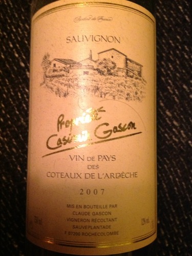 Claude Gascon Pays des Coteaux de L'Ardeche Sauvignon | Vivino US