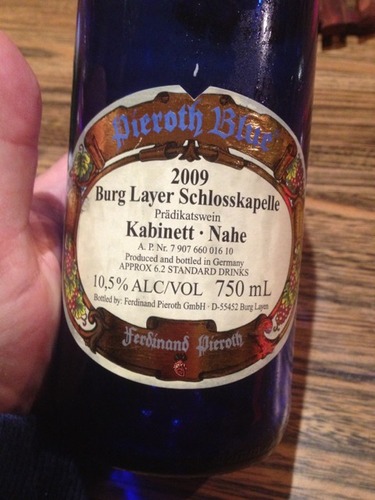 2009 Pieroth Blue Burg Layer Schlosskapelle Kabinett | Vivino Australia