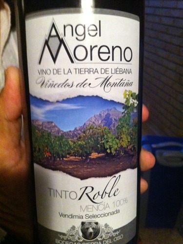 Sierra del Oso Angel Moreno Vendimia Seleccionada Tinto Roble Mencia ...