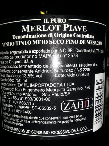 Il Puro Merlot Piave | Vivino Brasil