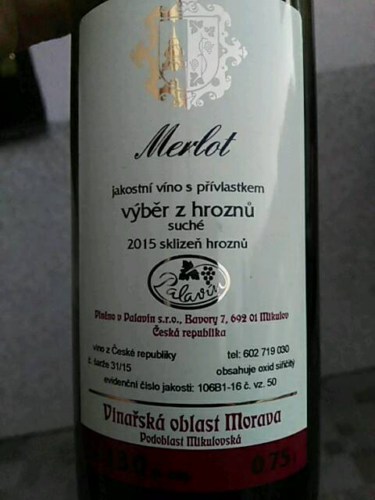 Palavin Merlot Výběr z Hroznů | Vivino Italia