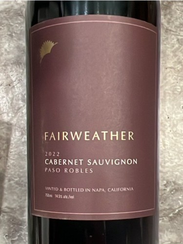 Fairweather Cabernet Sauvignon | Vivino English