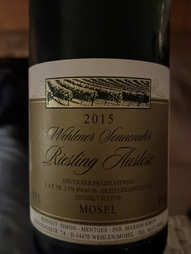 Weingut Simon Mentges Wehlener Sonnenuhr Riesling Auslese | Vivino US
