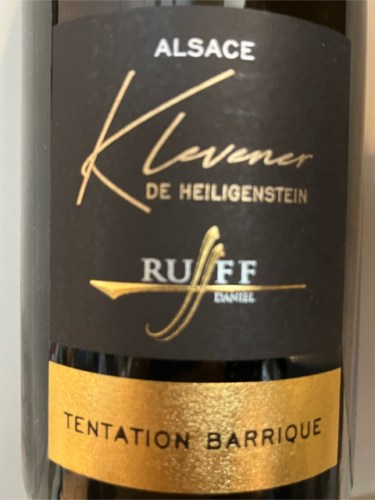 Domaine A. Ruff & Fils - Daniel Ruff Tentation Barrique Klevener de ...