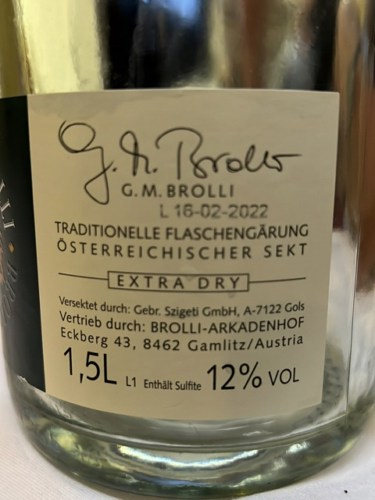Weingut Brolli Arkadenhof G. M. Brolli Extra Dry | Vivino Australia