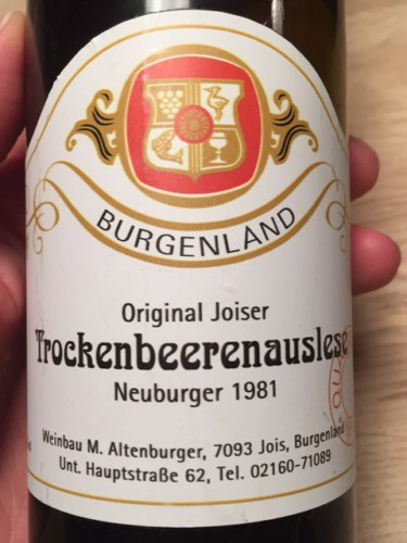 Markus Altenburger Original Joiser Trockenbeerenauslese Neuburger ...