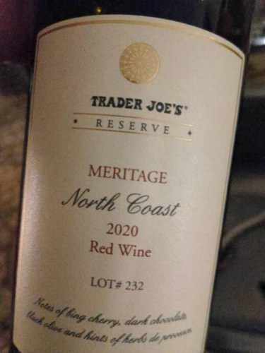 Trader Joe's Reserve Lot # 232 Meritage | Vivino English