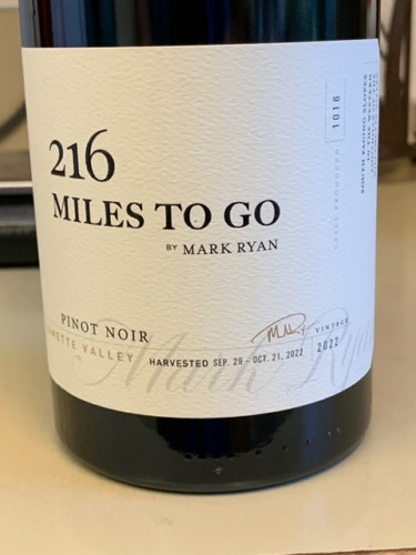 Mark Ryan Winery 216 Miles To Go Pinot Noir | Vivino US