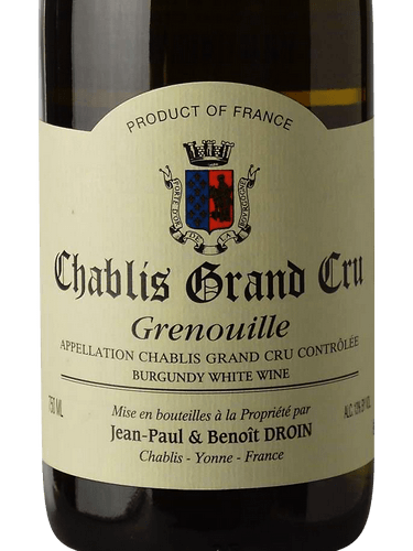 2014 Jean-Paul & Benoit Droin Chablis Grand Cru 'Grenouille' | Vivino US
