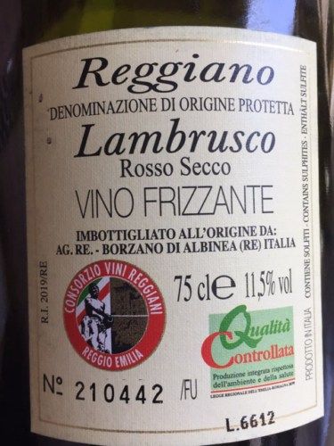 Borzano Reggiano Lambrusco Rosso Secco | Vivino España