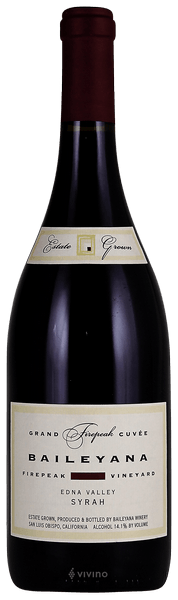 Baileyana Firepeak Grand Cuvée Syrah | Vivino US