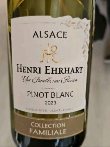 Henri Ehrhart Collection Familiale Pinot Blanc | Vivino US