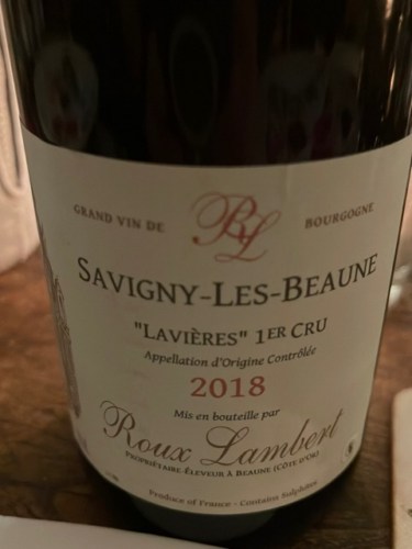 Roux Lambert Savigny-lès-Beaune 1er Cru 'Les Lavières' | Vivino US