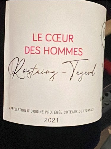 Rostaing-Tayard Le Coeur des Hommes | Vivino US
