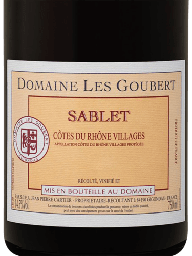 Les Goubert Côtes-du-Rhône-Villages 'Sablet' Rouge | Vivino Sverige