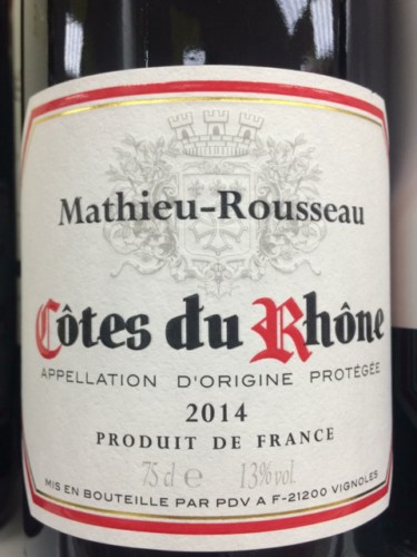 Mathieu-Rousseau Côtes du Rhône | Vivino US