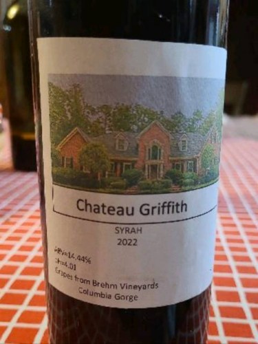 Chateau Griffith Brehm Vineyards Syrah | Vivino US
