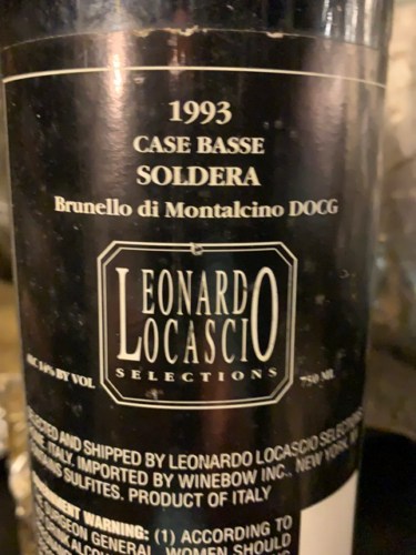 2008 Leonardo Locascio Case Basse Soldera Brunello di Montalcino ...