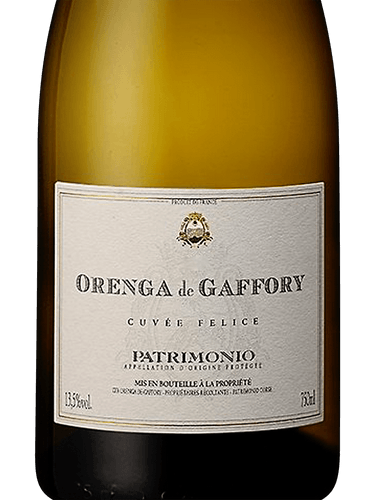 2022 Orenga de Gaffory Cuvée Felice Patrimonio Blanc | Vivino US