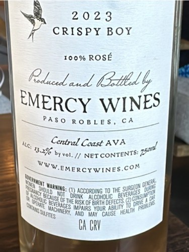 Emercy Wines Crispy Boy Rosé | Vivino US
