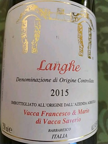 Vacca Francesco et Mario di Vacca Saverio Langhe Rosso | Vivino English