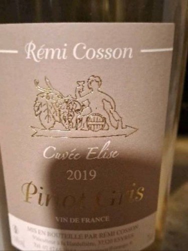Rémi Cosson Cuvée Elise Pinot Gris | Vivino US