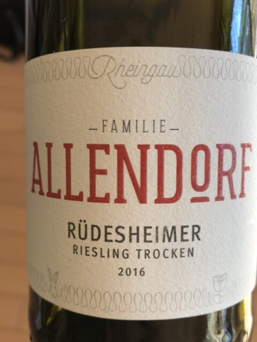 Allendorf Rüdesheimer Riesling Trocken | Vivino US