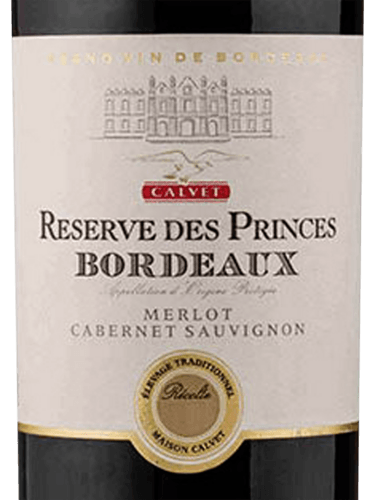 Calvet Reserve des Princes Bordeaux Merlot - Cabernet Sauvignon | Vivino US