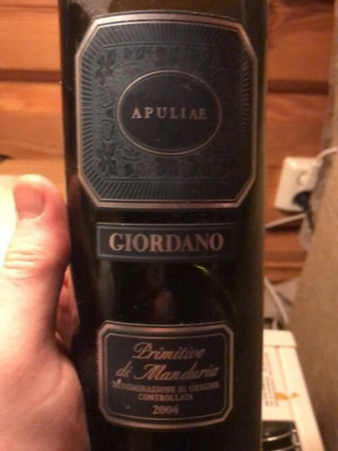 2004 Giordano Apuliae Primitivo di Manduria | Vivino US